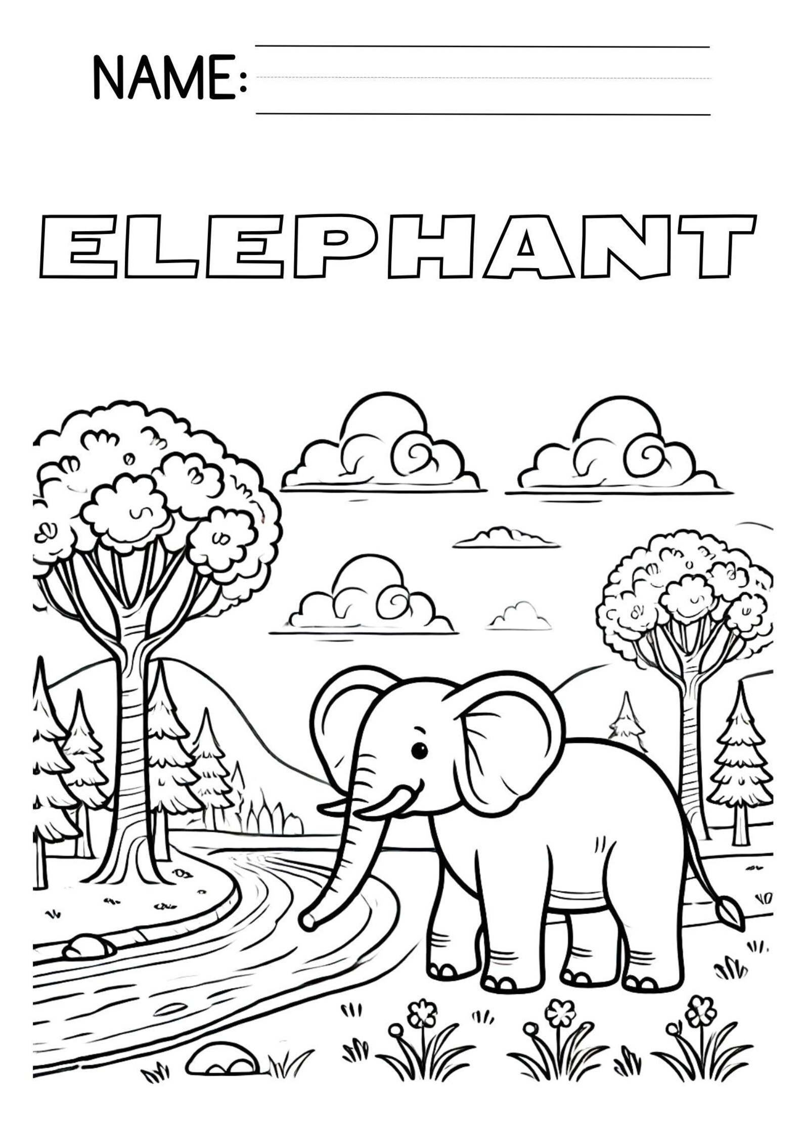 Animal Vocabulary Coloring Pages Educational Digital Download for Kids ...