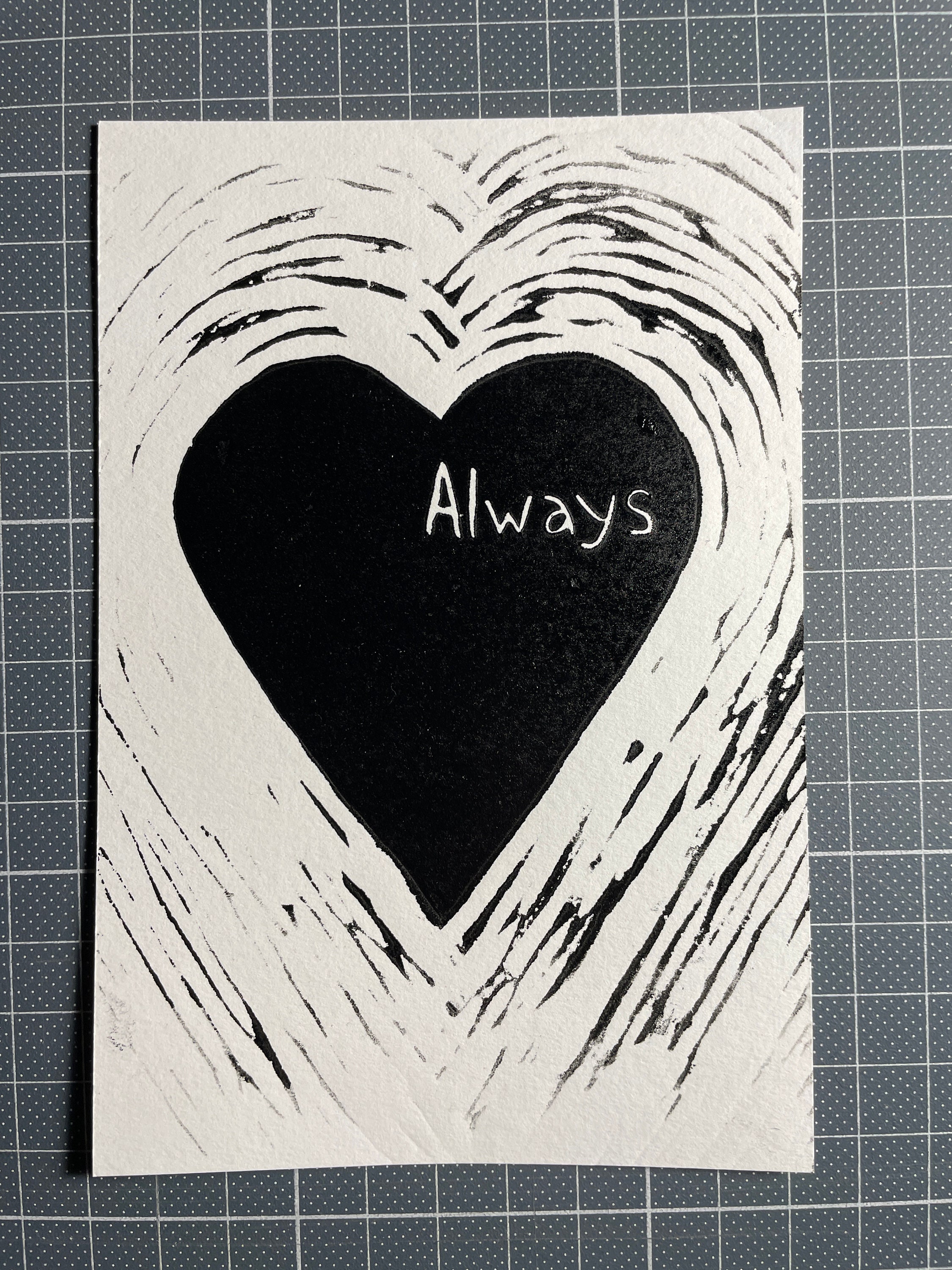 Black and Red Heart Invitations After All This Time Always Handmade 1st ...