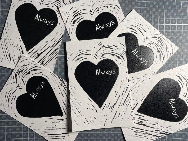 Black and Red Heart Invitations - After All This Time Always - Handmade ...