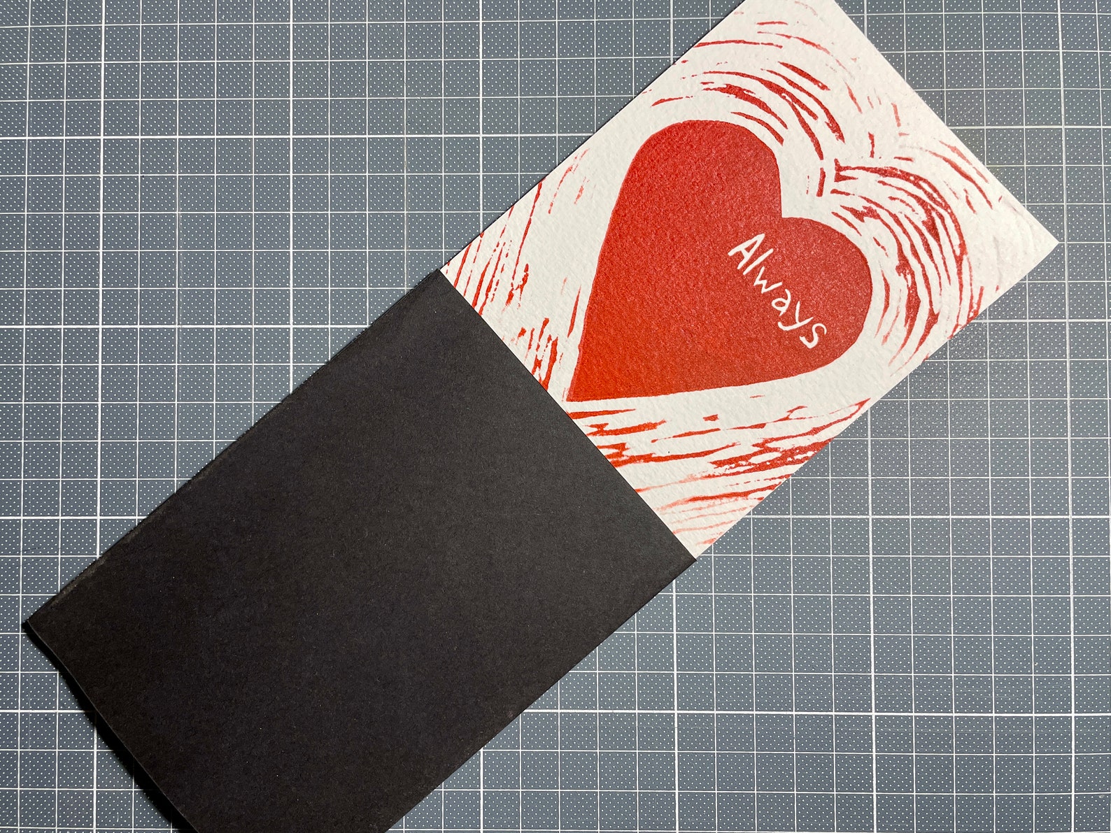 Black and Red Heart Invitations After All This Time Always Handmade 1st ...