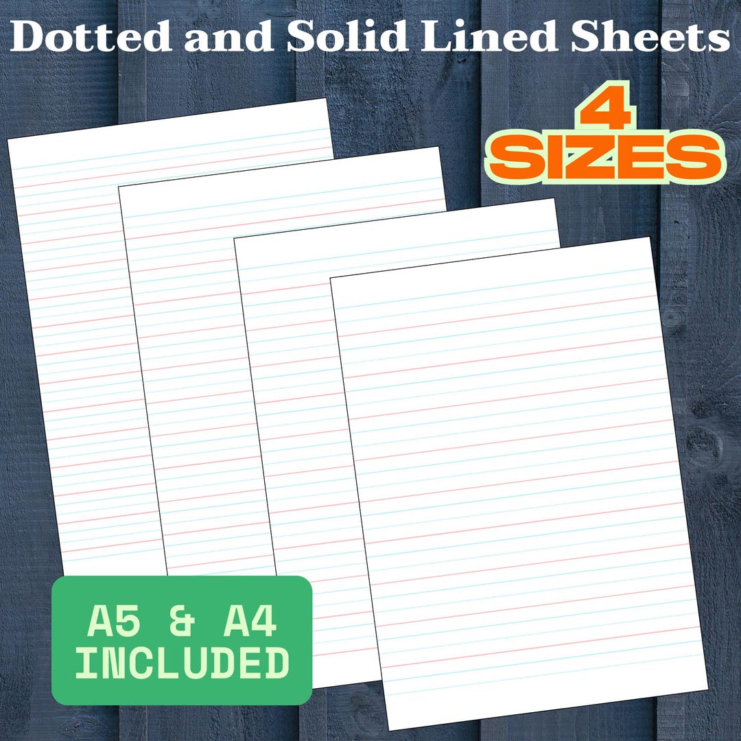 Printable Handwriting Practice Sheets: Dotted & Solid Lines (PDF ...