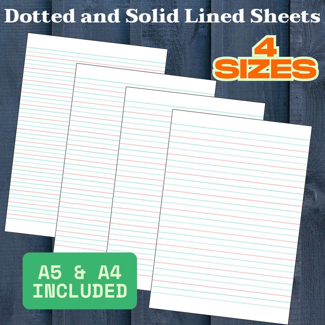 Printable Handwriting Practice Sheets: Dotted & Solid Lines (PDF ...