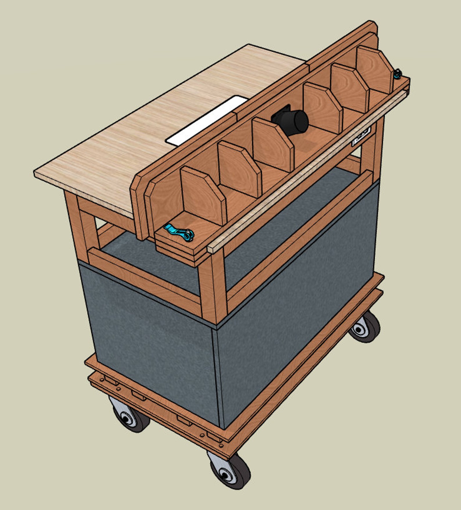 Mobile Router Table | PDF Plans | 3D, 2D Drawings | Step by Step ...