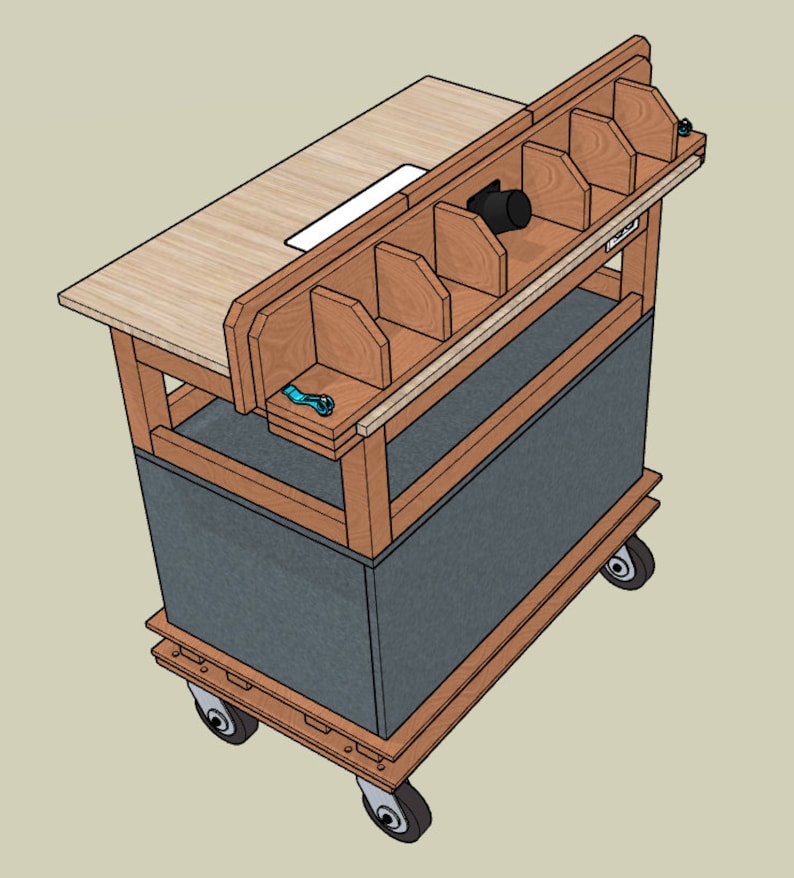 Mobile Router Table | PDF Plans | 3D, 2D Drawings | Step by Step ...