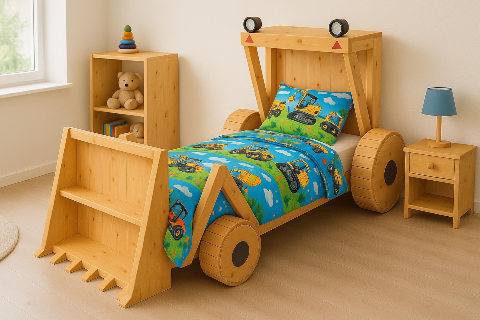 DIY Twin-size Construction Truck Bed Plans (PDF) – Wheel Loader Truck ...