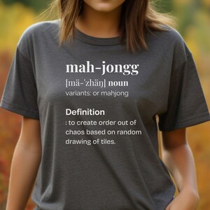 Mah-jongg Definition Shirt, Mahjong Shirt, Funny Mahjong Shirt, Cute ...