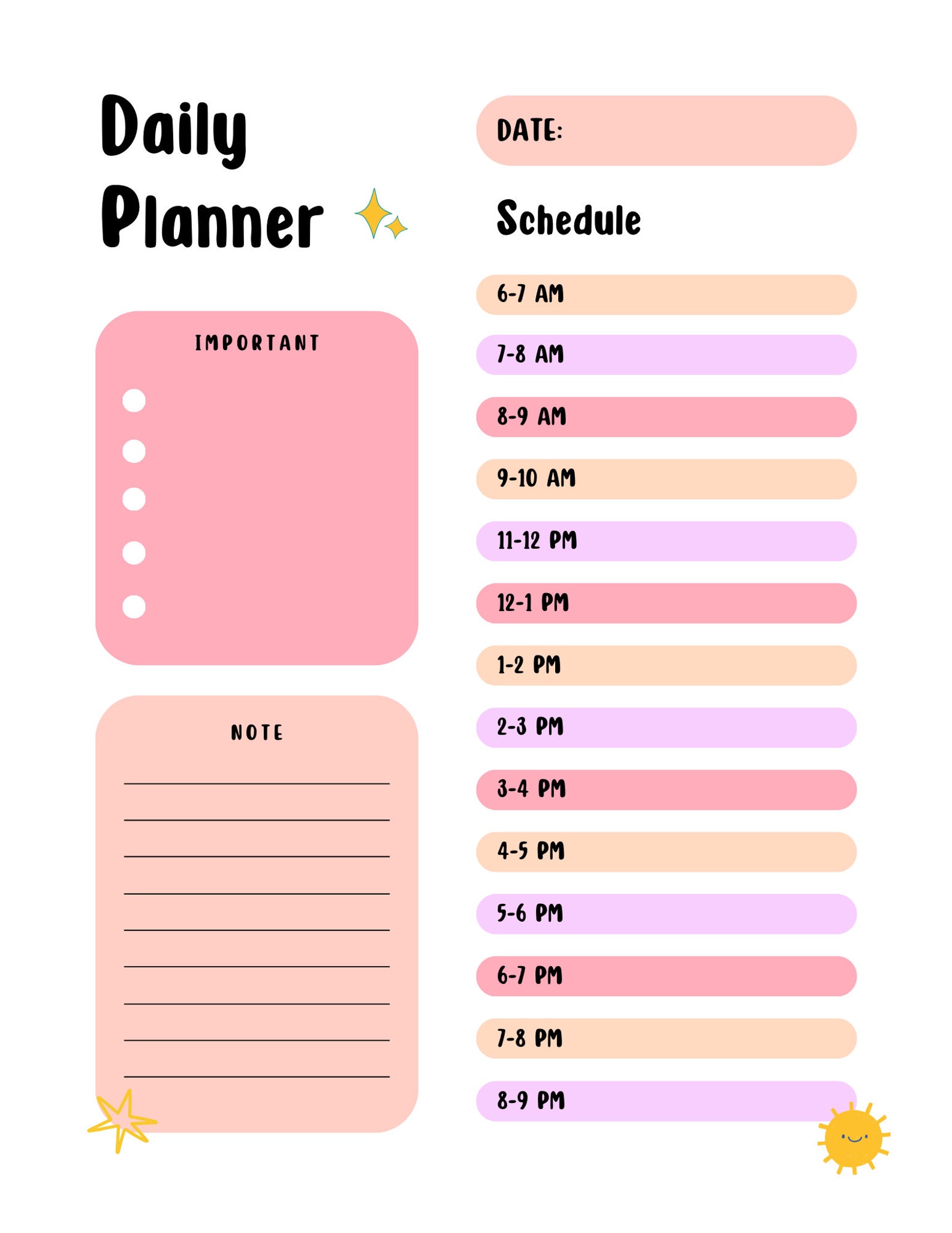 Daily Planner - Etsy