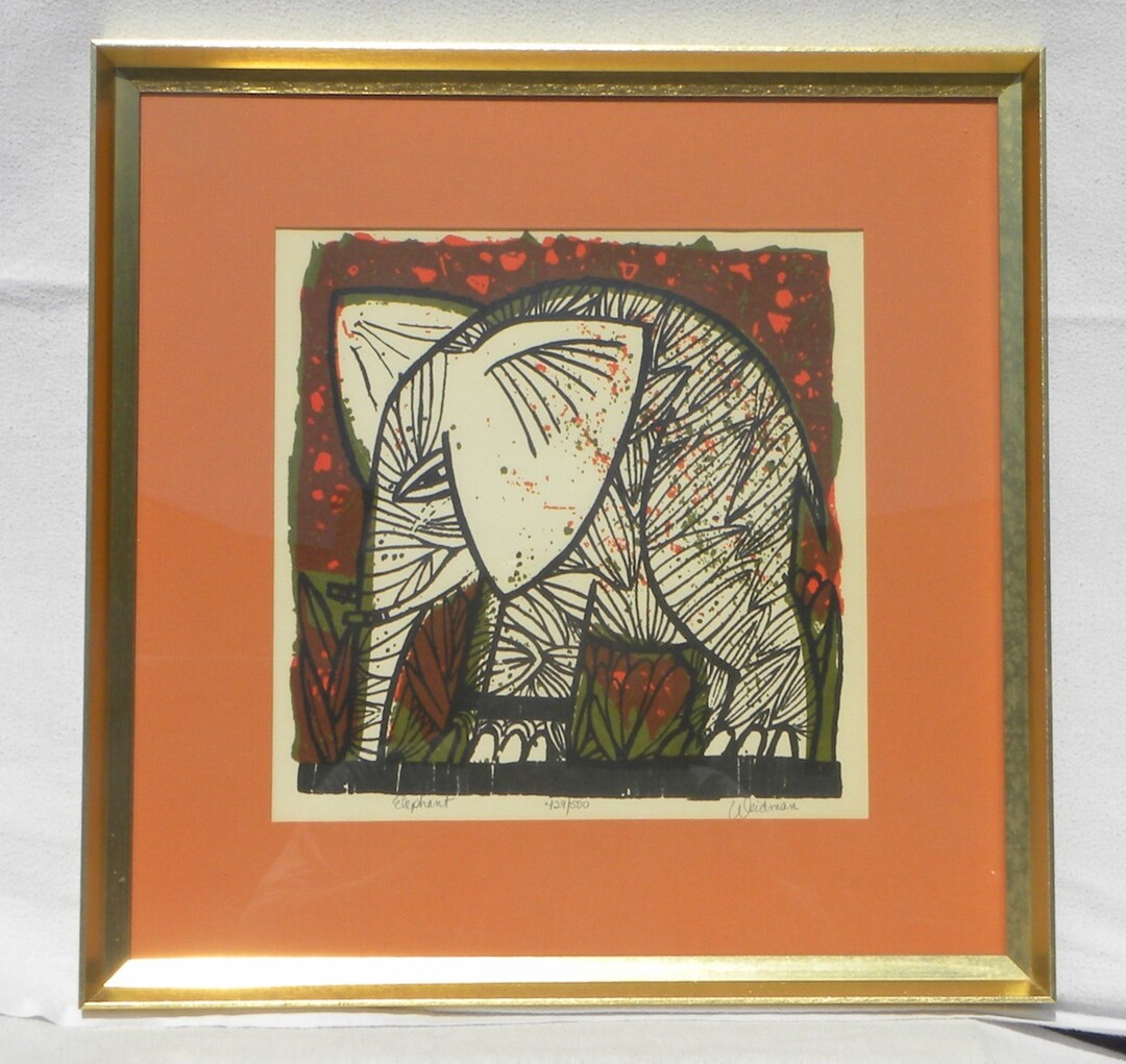 David Weidman, Elephant, Original Hand-pulled Limited Edition Silk ...