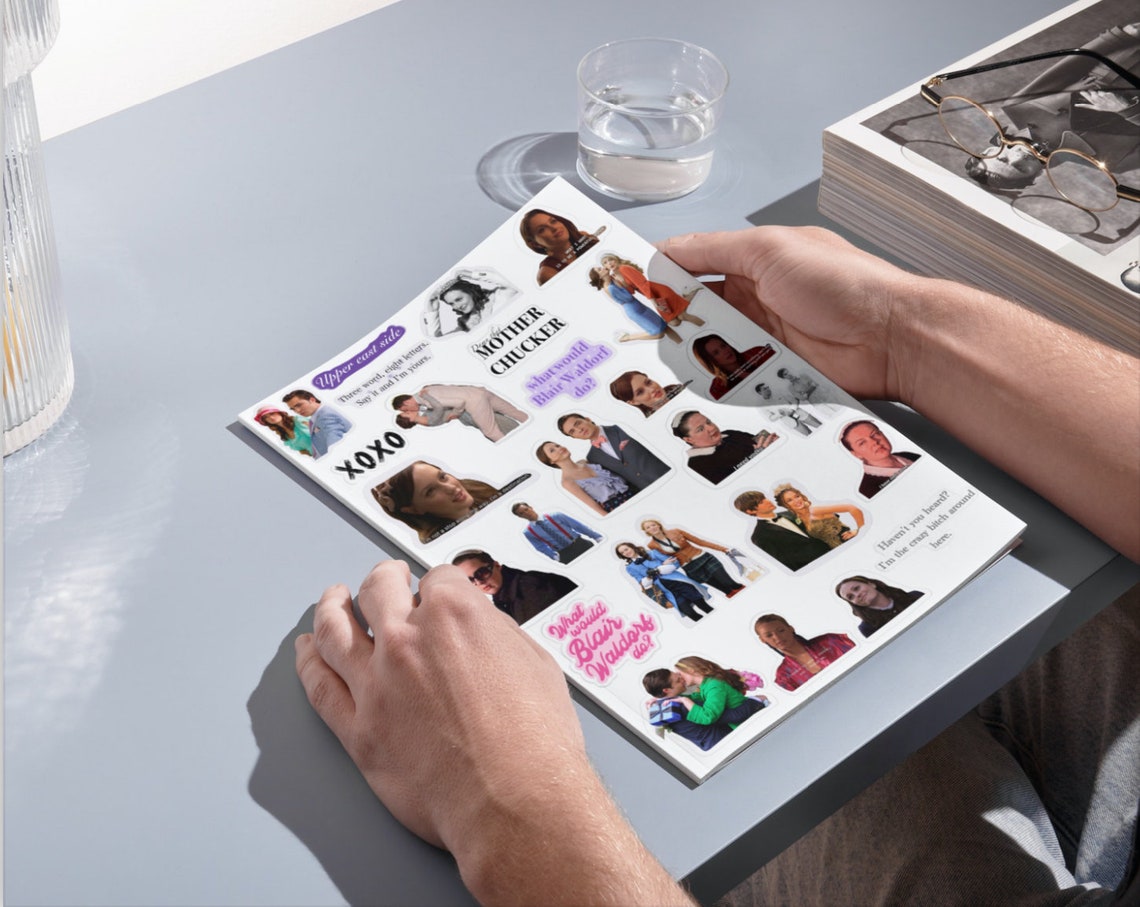 Printable Gossip Girl Stickers PNG Stickers Digital Downloads, Print ...