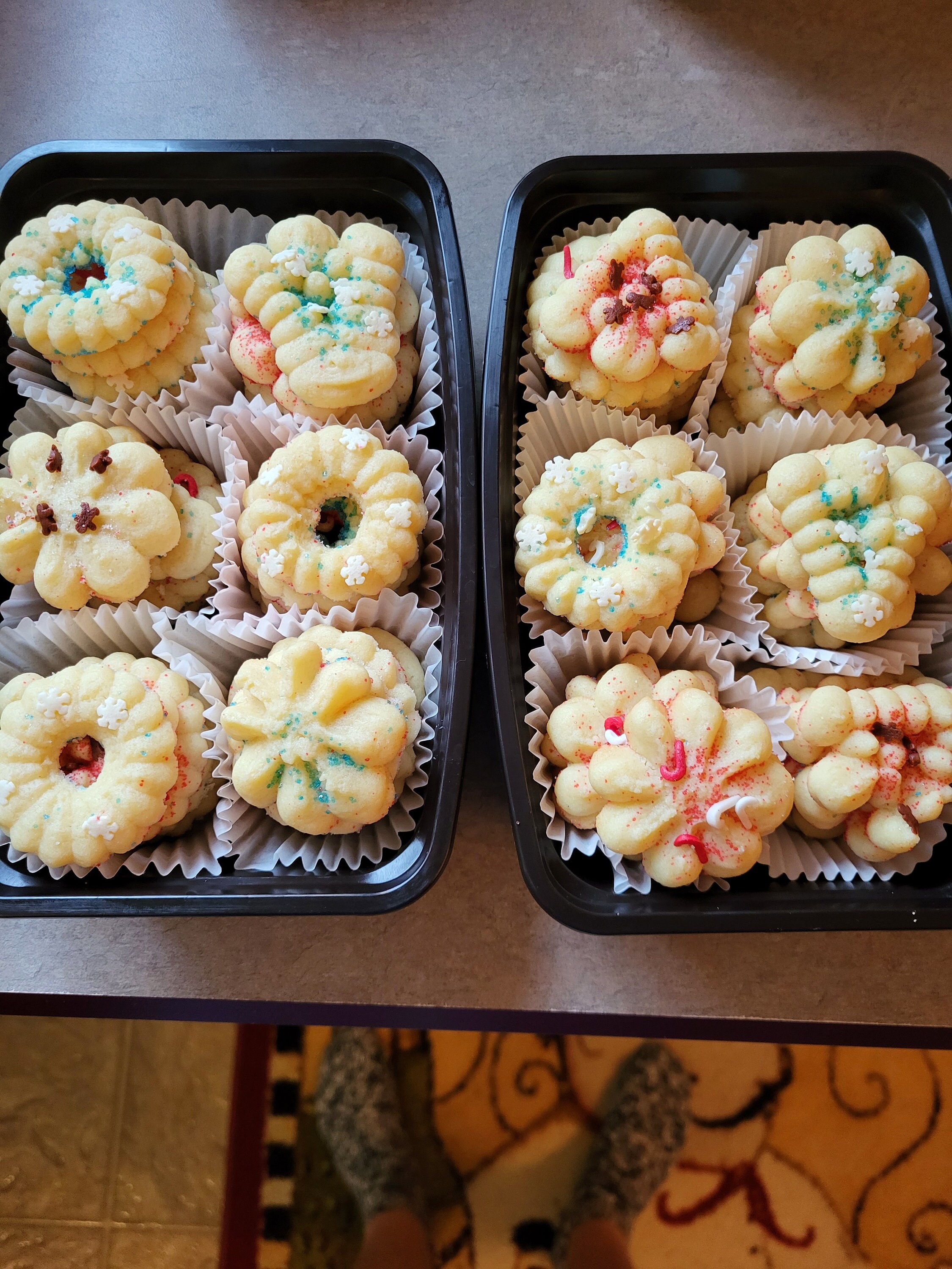 Homemade Cream Cheese Spritz Butter Cookies Holiday Gifts Christmas ...