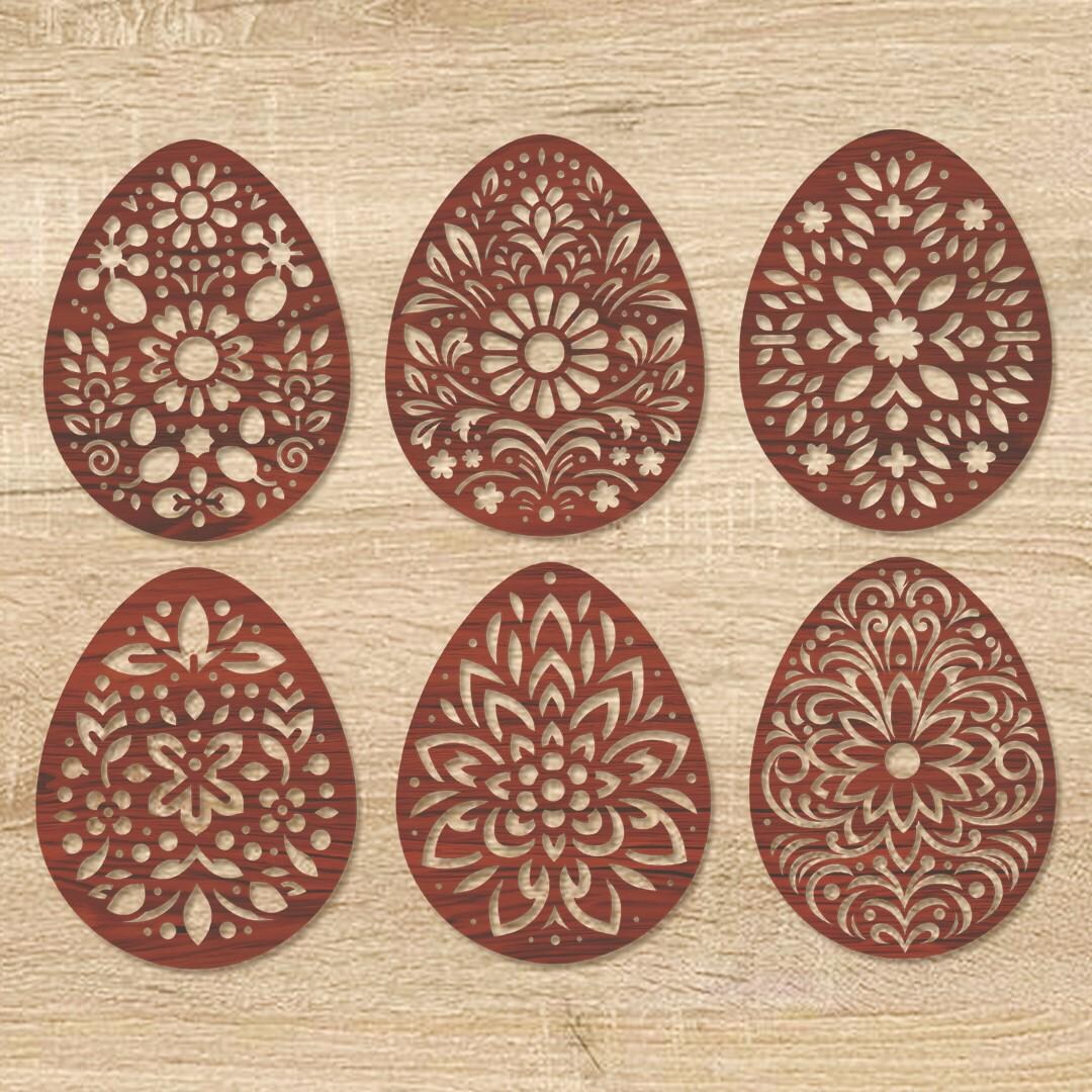 Easter Eggs Mandala SVG Bundle, Zentangle Egg Clipart, Digital Download ...