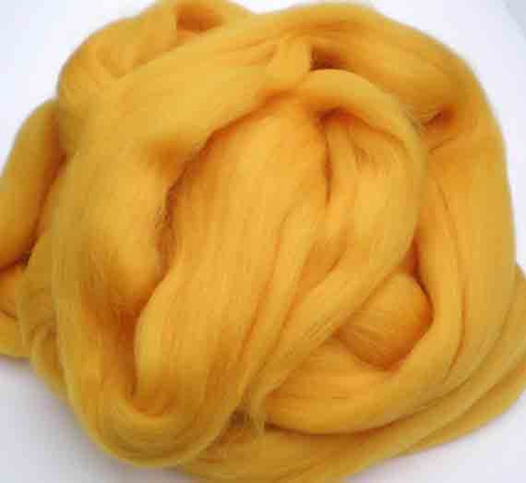 Merino Wool "gold" 21.5 Micron Combed Top / Roving Spinning or Felting ...