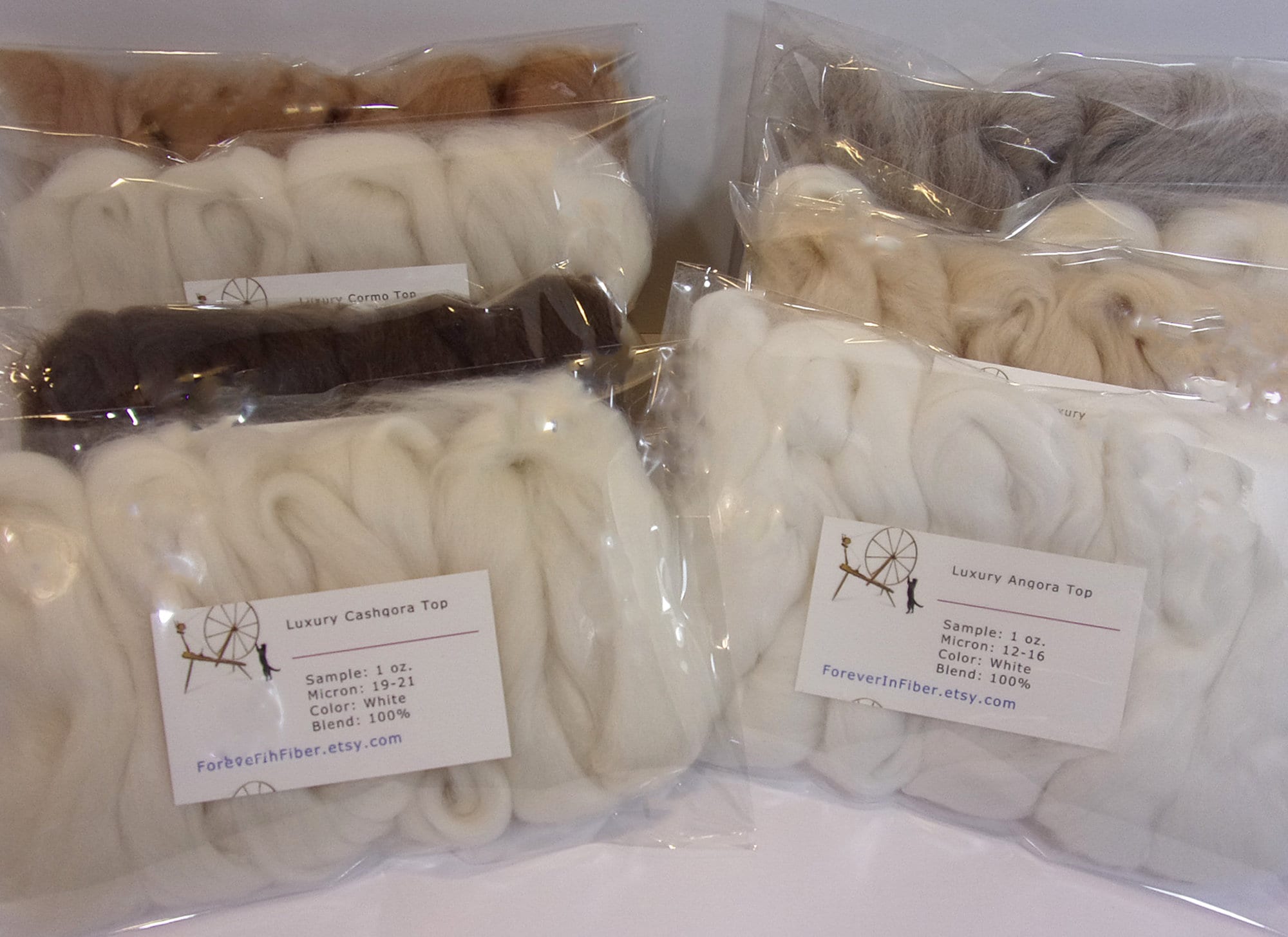 Luxury Fiber Collection 8 Different Fibers for Spinning Felting or ...