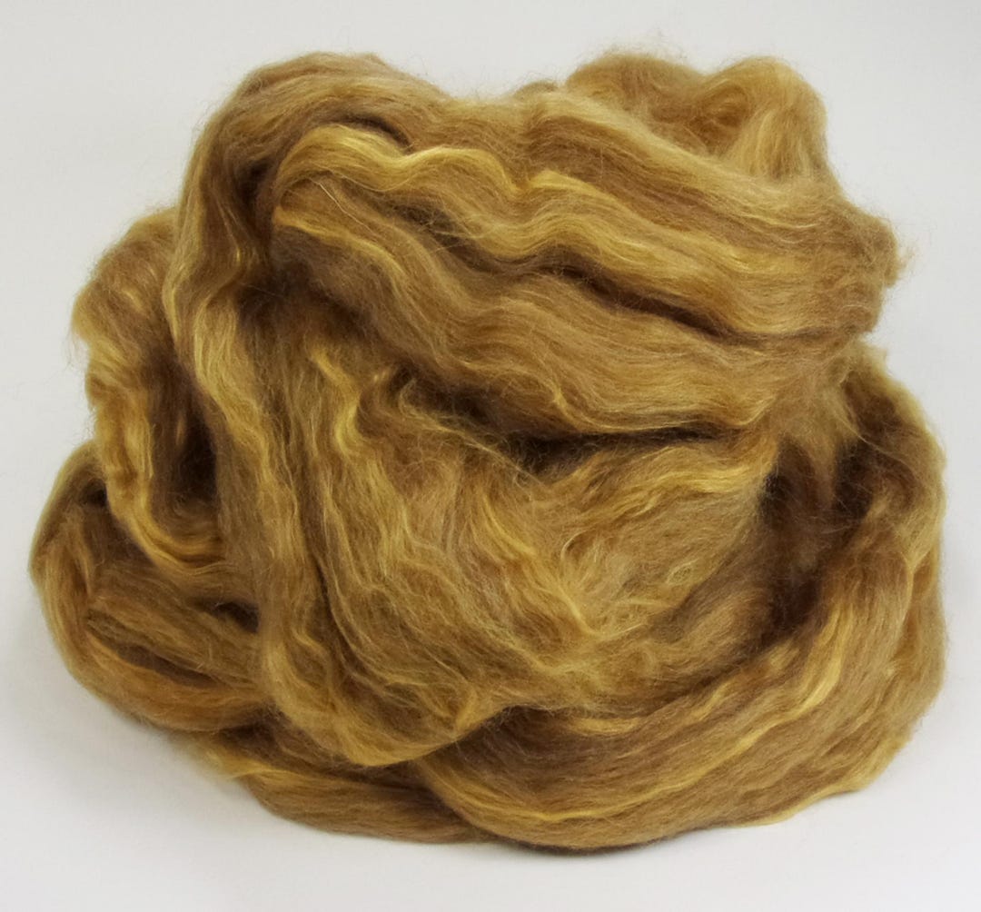 Moorit Shetland/red Eri Silk "copperhead" 75/25 Combed Top / Roving ...