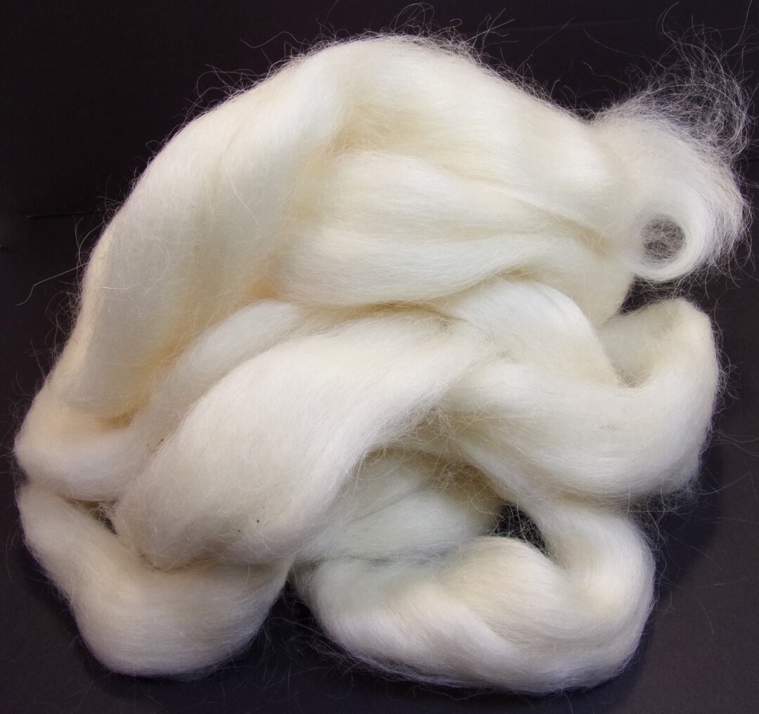 White Lincoln Wool Combed Top / Roving for Spinning or Felting 4 Oz. - Etsy