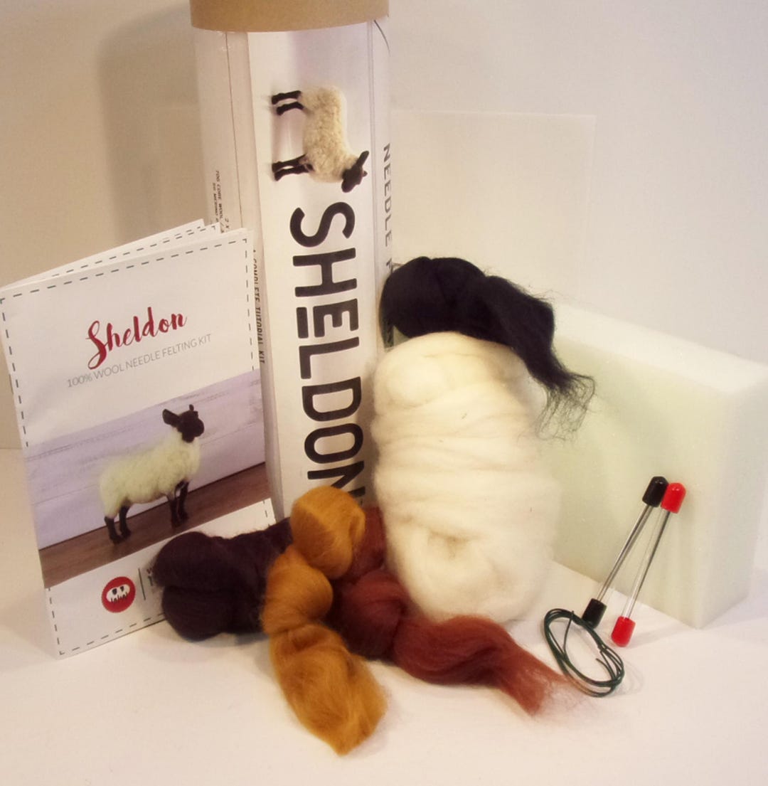 Needle Felting Kit "sheldon the Sheep" Complete With Tutorial Booklet ...