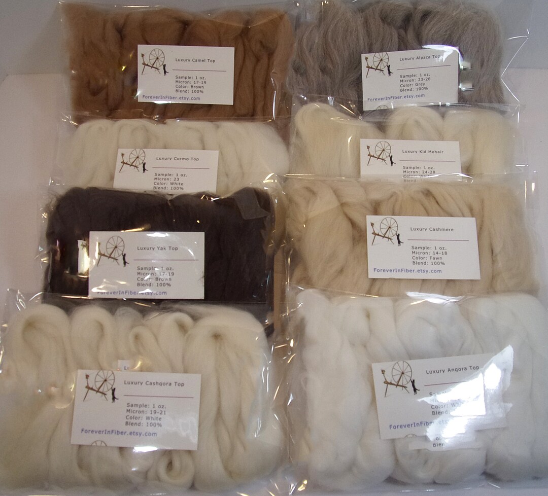 Luxury Fiber Collection 8 Different Fibers for Spinning Felting or ...