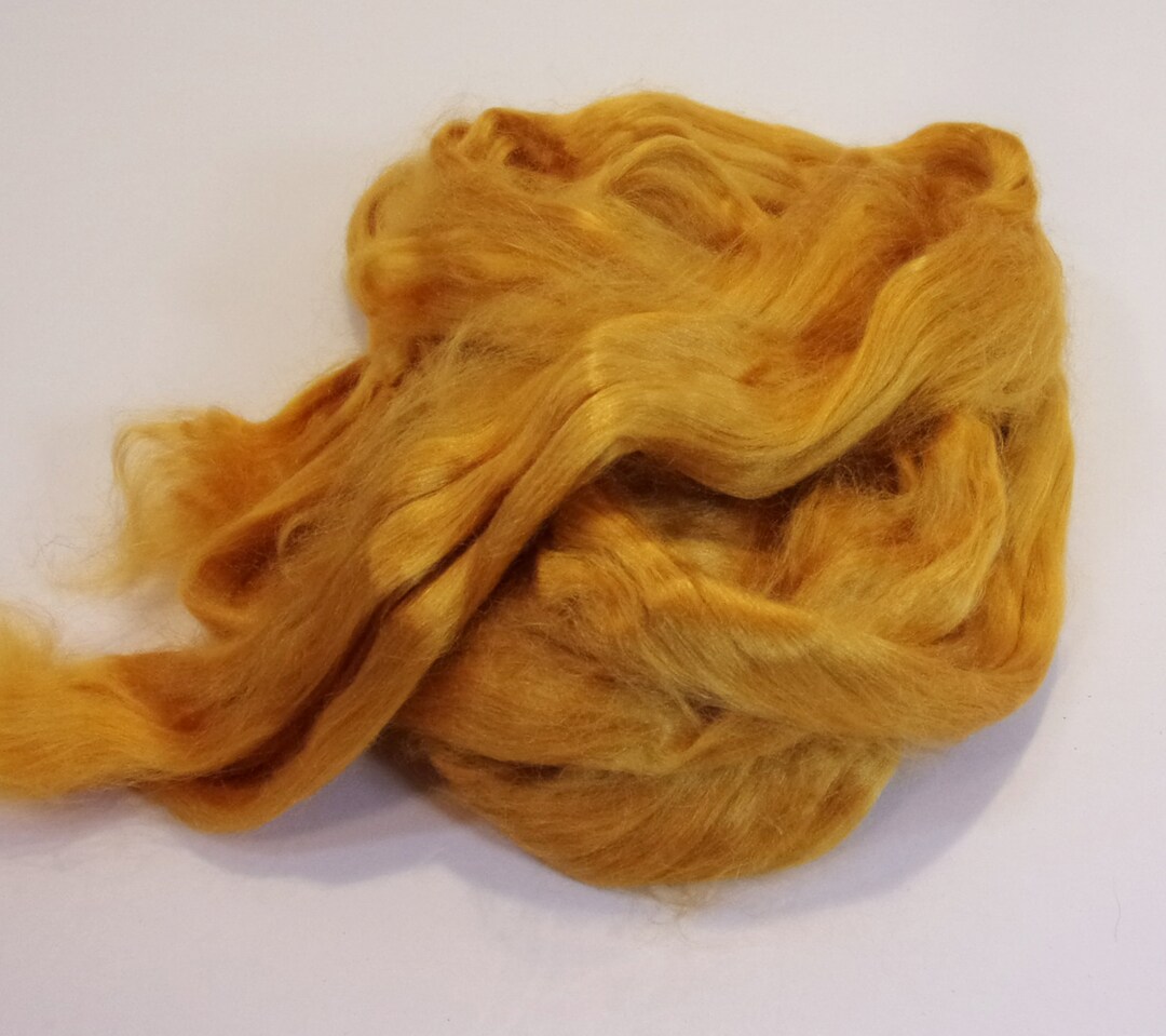 Natural Red Eri Silk Combed Top / Roving Spinning, Blending, or Felting ...