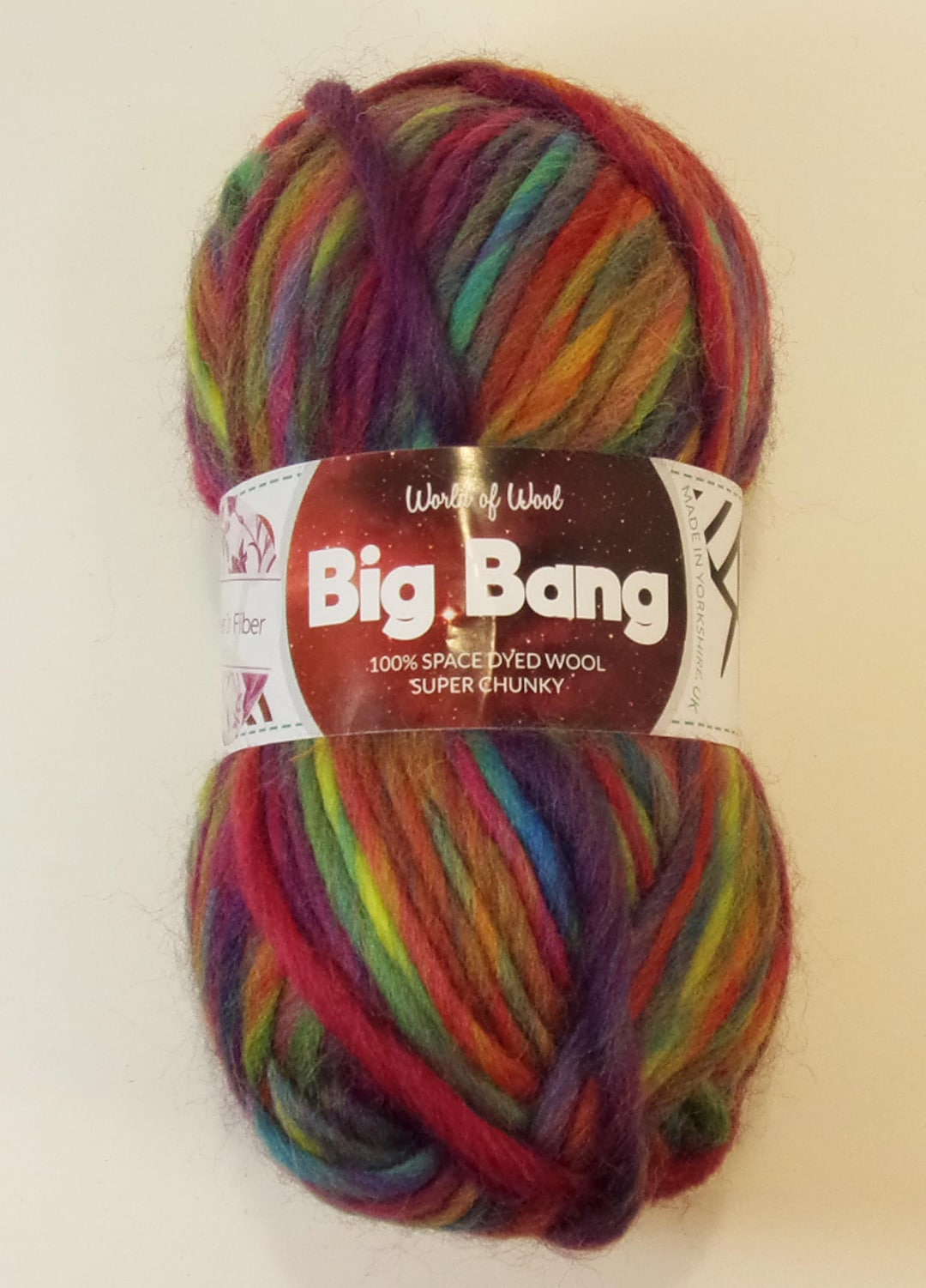100% Wool Super Chunky "supernova" Space Dyed Big Bang Art Yarn 100gm/3 ...