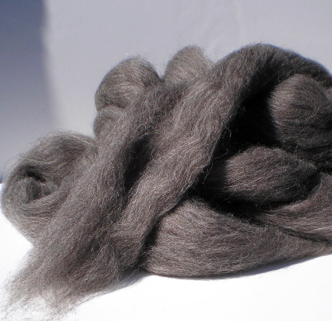 Shetland Wool Grey Combed Top Spinning / Felting Fiber 4 Oz. - Etsy