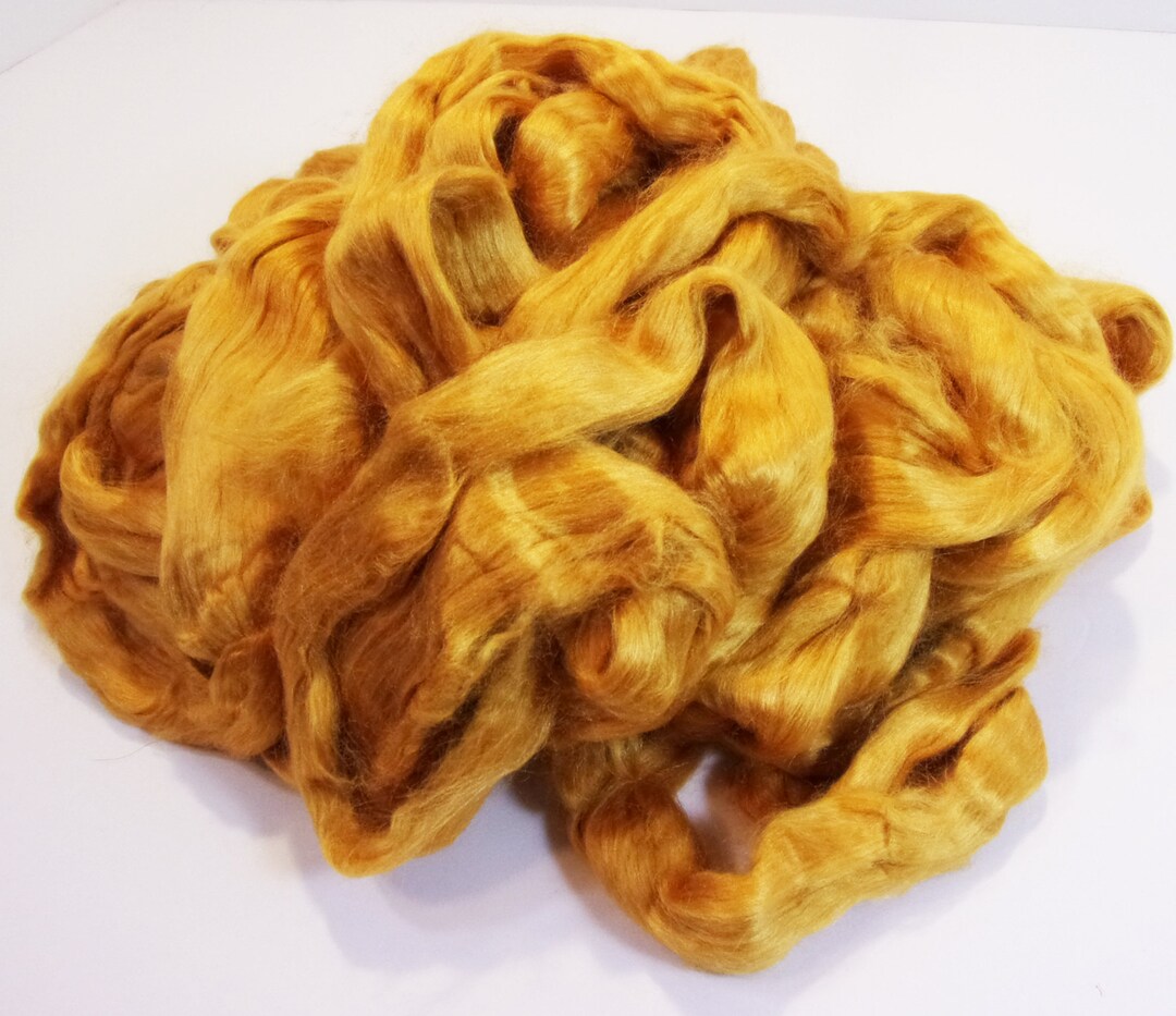 Natural Red Eri Silk Combed Top / Roving Spinning, Blending, or Felting ...