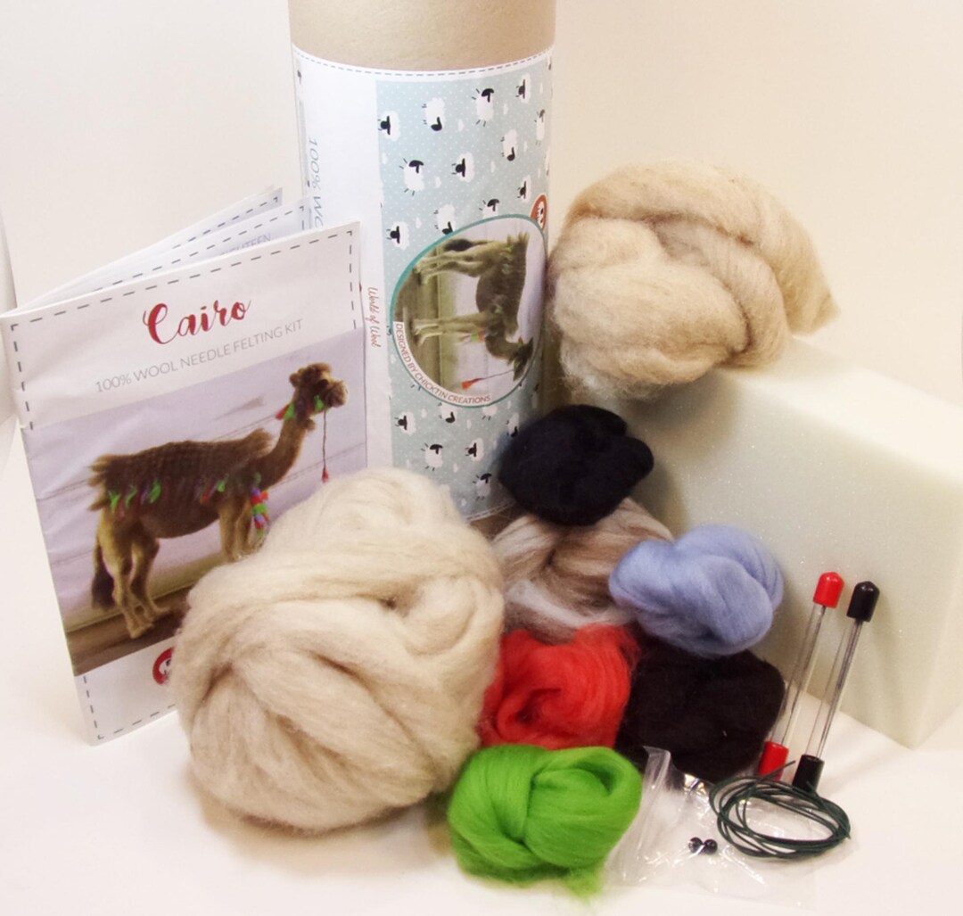 Needle Felting Kit "cairo the Camel" Complete With Tutorial Booklet ...