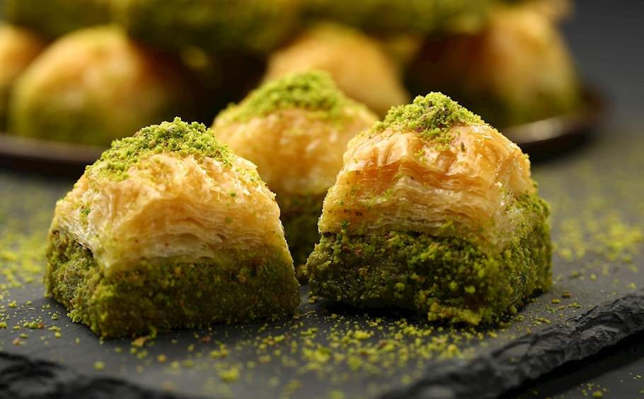 Turkish Double Pistachio Baklava Baklava - 9 Pieces (12oz) - Etsy