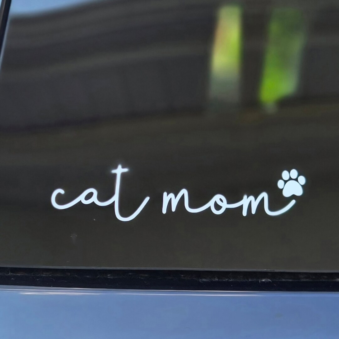 Cat Mom Decal - Etsy