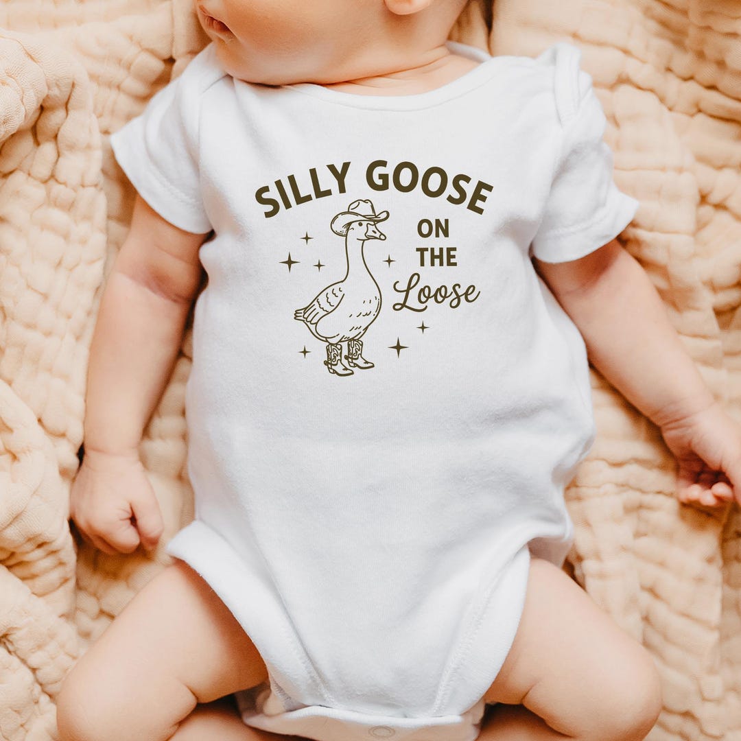 Baby Onesie Silly Goose on the Loose, Funny Baby Outfit, Cute Toddler ...