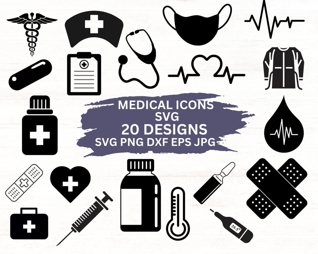 Medical Icons Svg Bundle, Medical Icons Png, Svg Cut Files Svg, Files ...