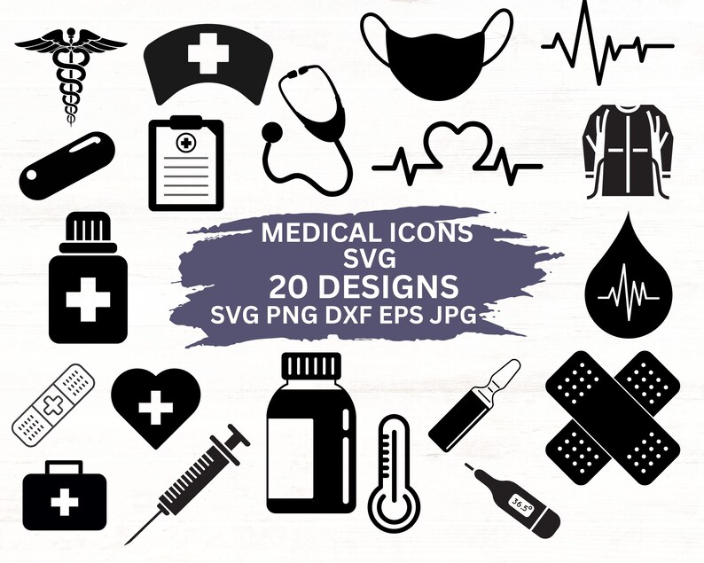 Medical Icons Svg Bundle, Medical Icons Png, Svg Cut Files Svg, Files ...
