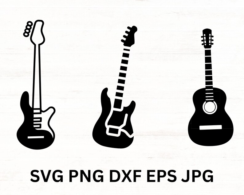 Guitar Svg Bundle, Guitar Png Bundle, Guitar Bundle Svg, Guitar Dxf ...