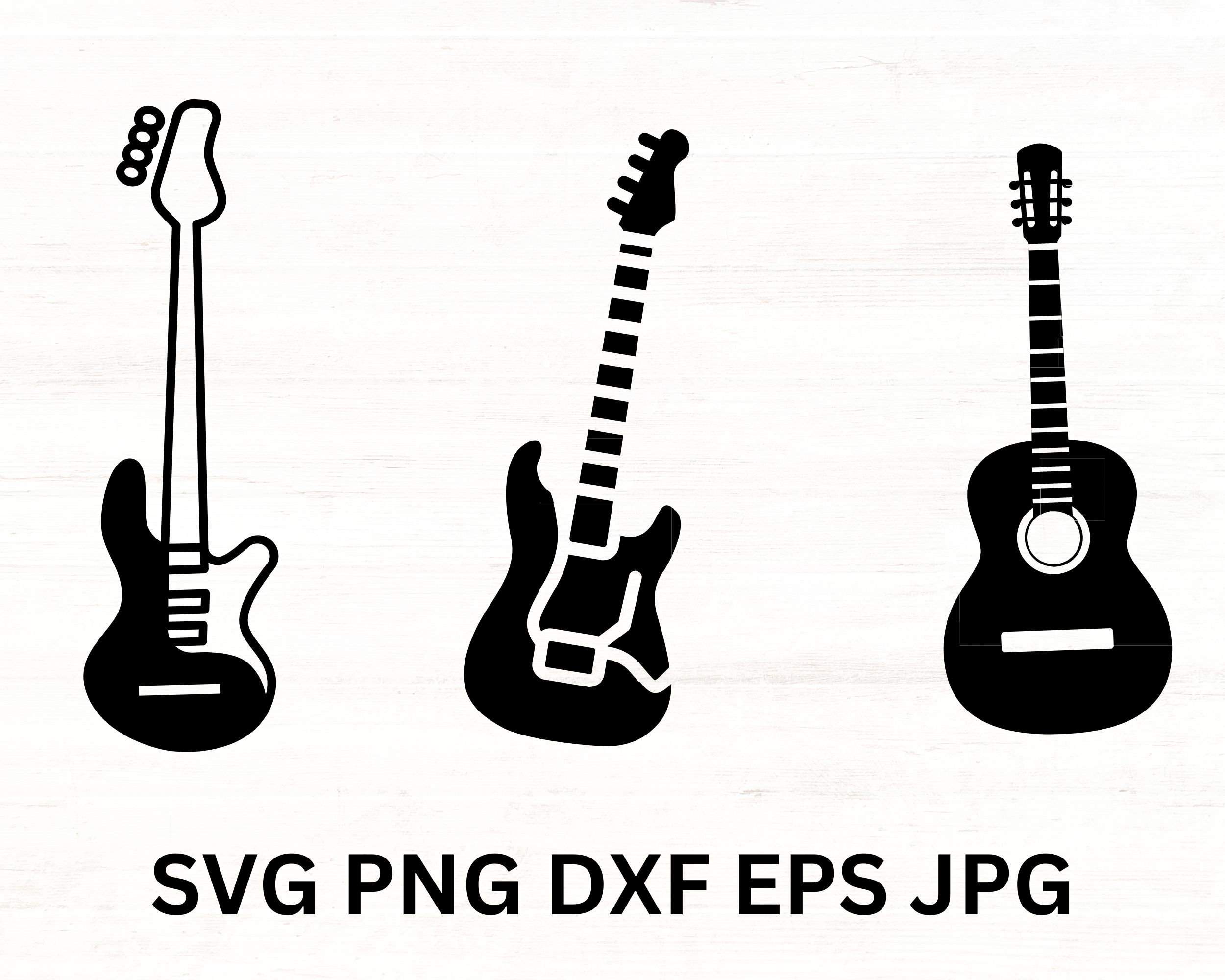 Guitar Svg Bundle, Guitar Png Bundle, Guitar Bundle Svg, Guitar Dxf ...