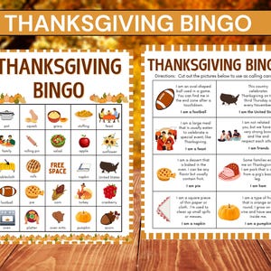 Thanksgiving Bingo, Thanksgiving Bingo Cards, Thanksgiving Activity ...