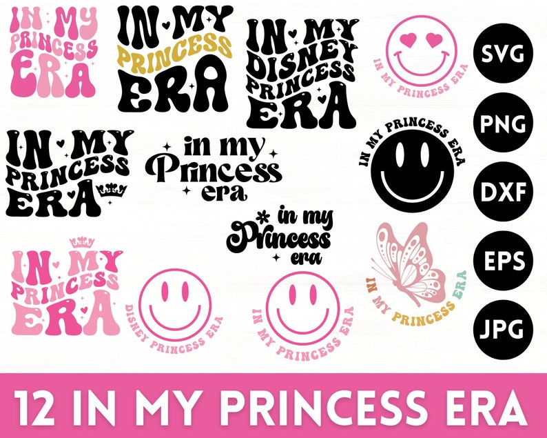 Princess Era SVG PNG Bundle: Family Trip Designs (digital Download) - Etsy