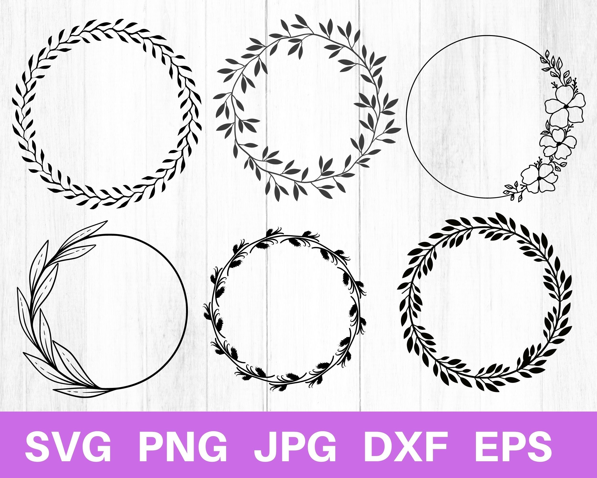 Floral Wreath Svg Bundle, Floral Wreath Png,floral Wreath Svg, Svg ...