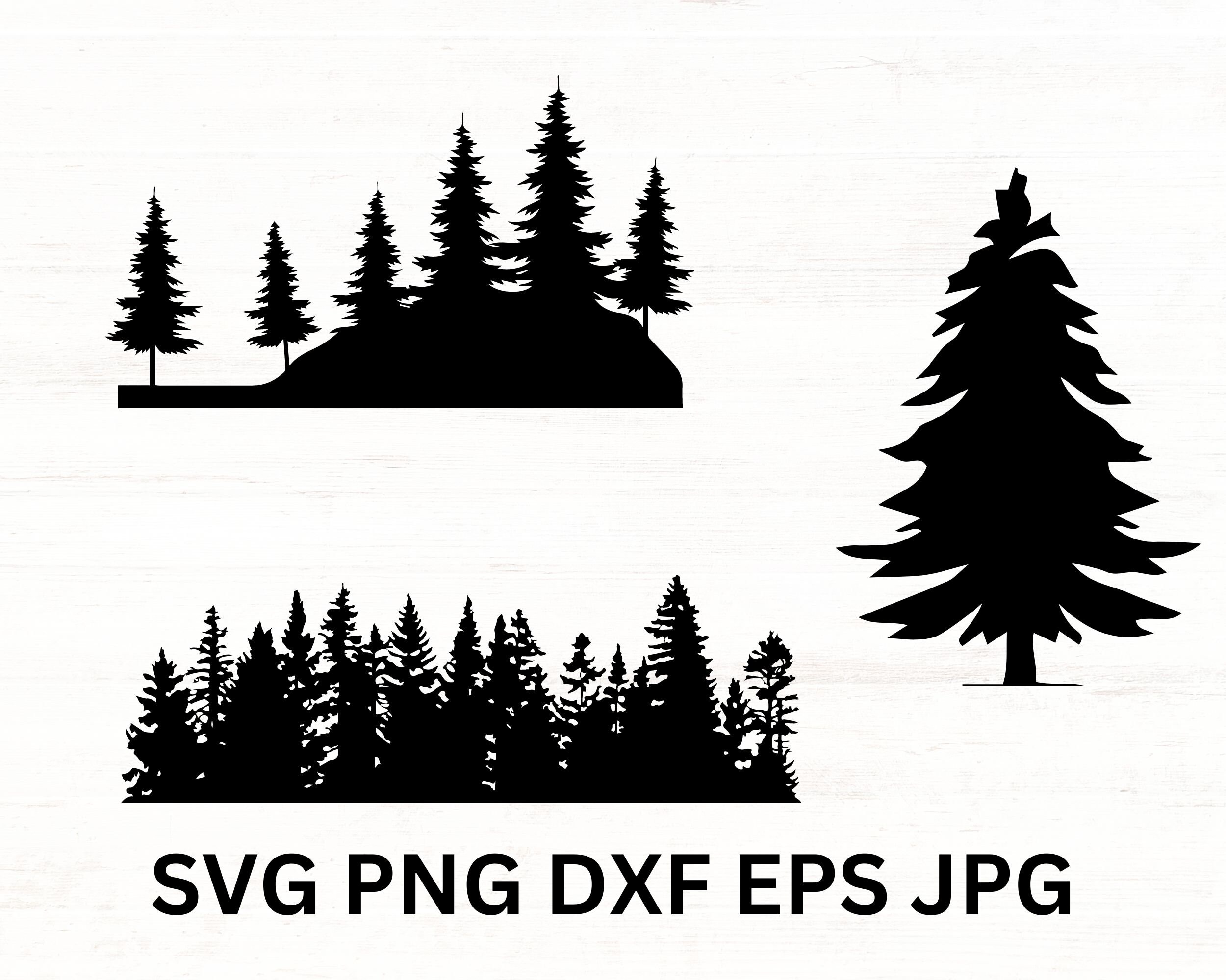 Forest Svg Bundle, Forest Png, Forest Dxf, Forest Clipart, Forest ...