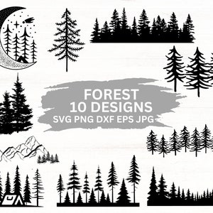 Forest Svg, Forest Png, Forest Dxf, Forest Clipart, Forest Vector ...