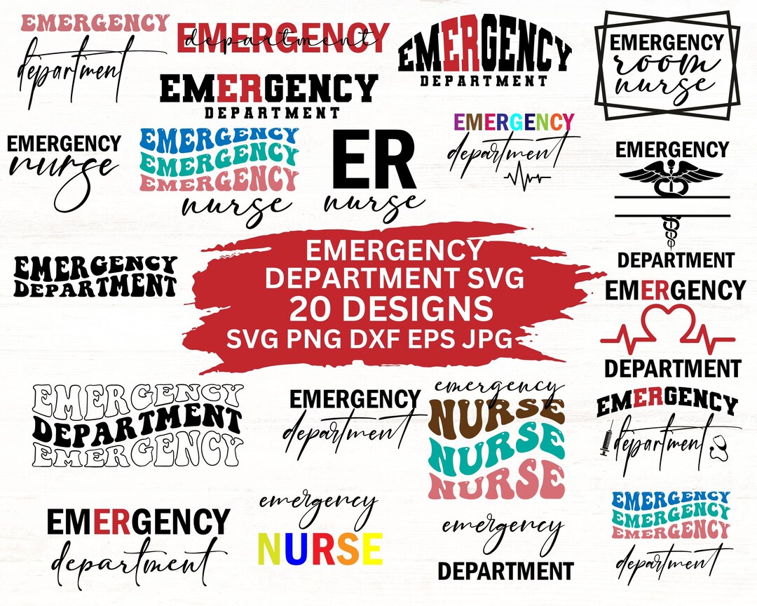 Emergency Nurse Svg Bundle, En Department Life Svg, Nurse Life Svg, Svg ...