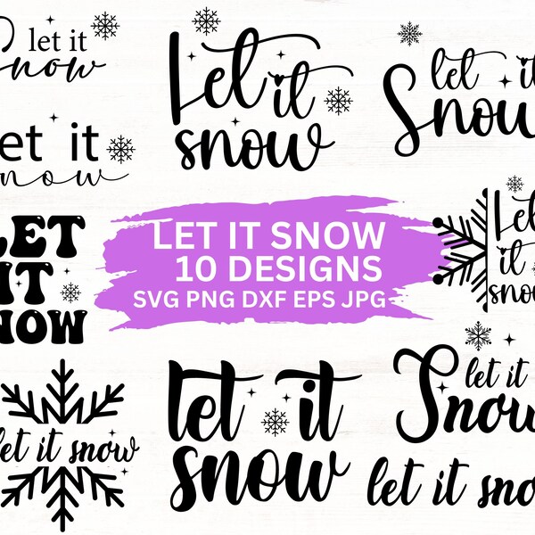 Let It Snow Svg - Etsy