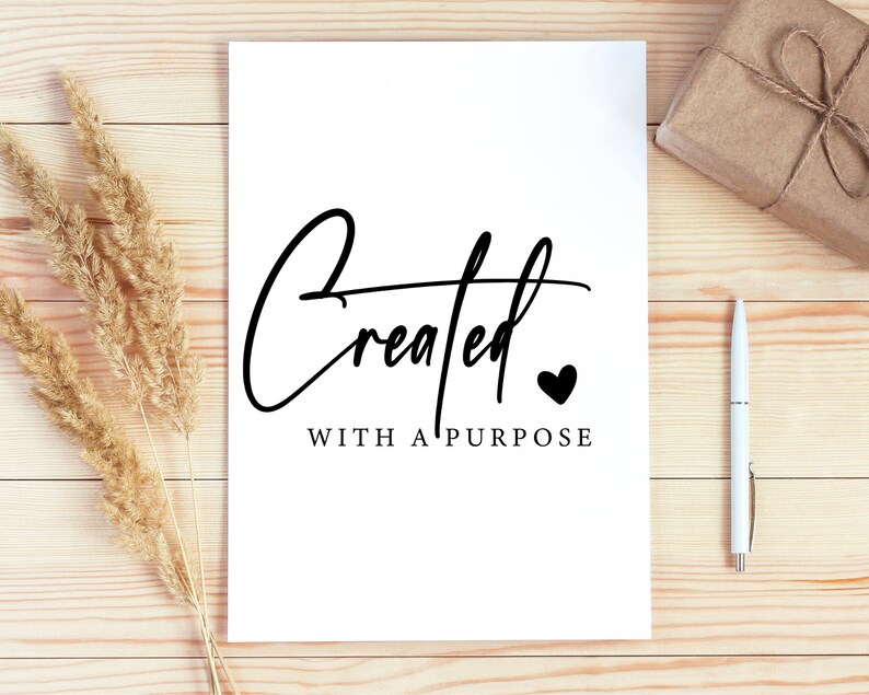 Created With Purpose Svg, Religious Svg Bundle, Inspirational Svg ...