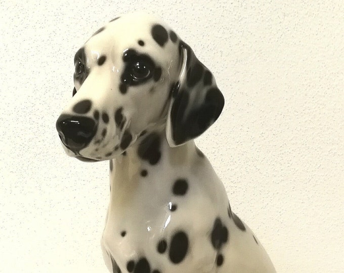 Large Dalmatian Statue, Vintage Dog Statue, Large Concrete Dog Yard ...