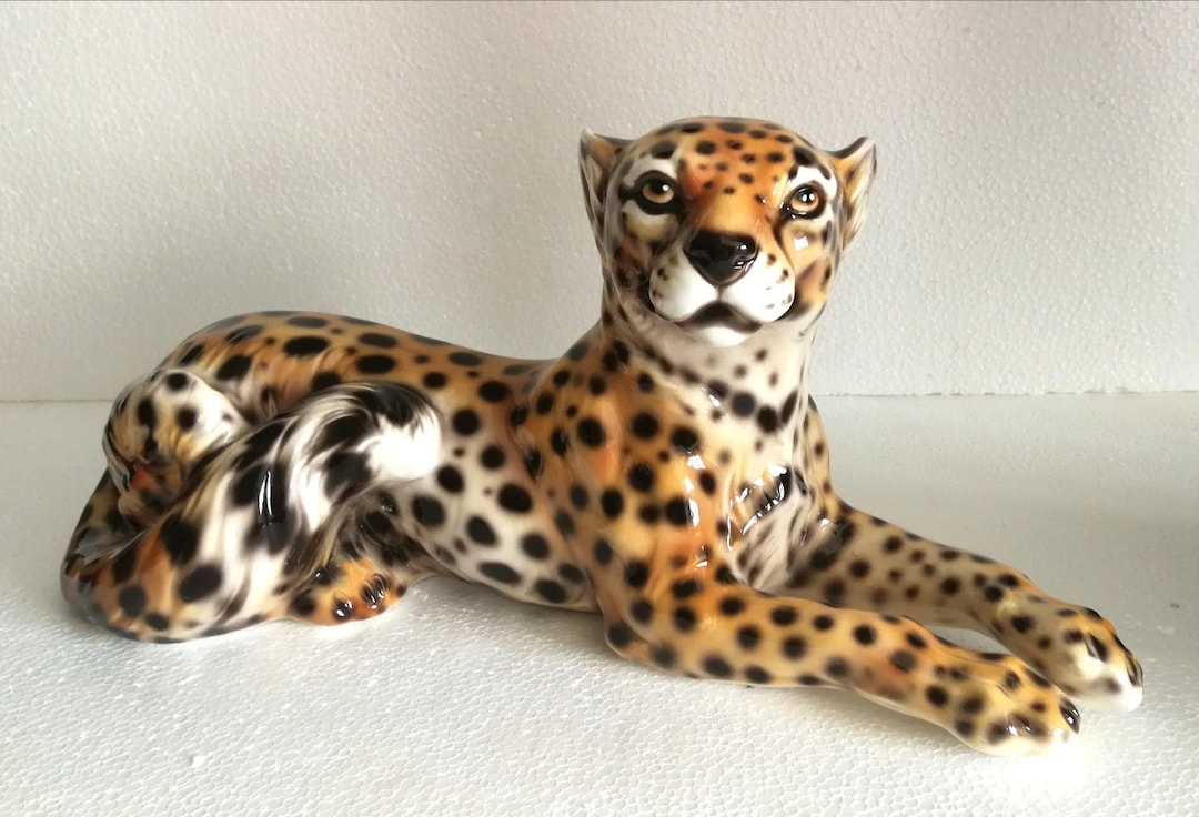 Exklusive Dekostatue Gepard 47cm Keramik handmade Italien - Etsy.de