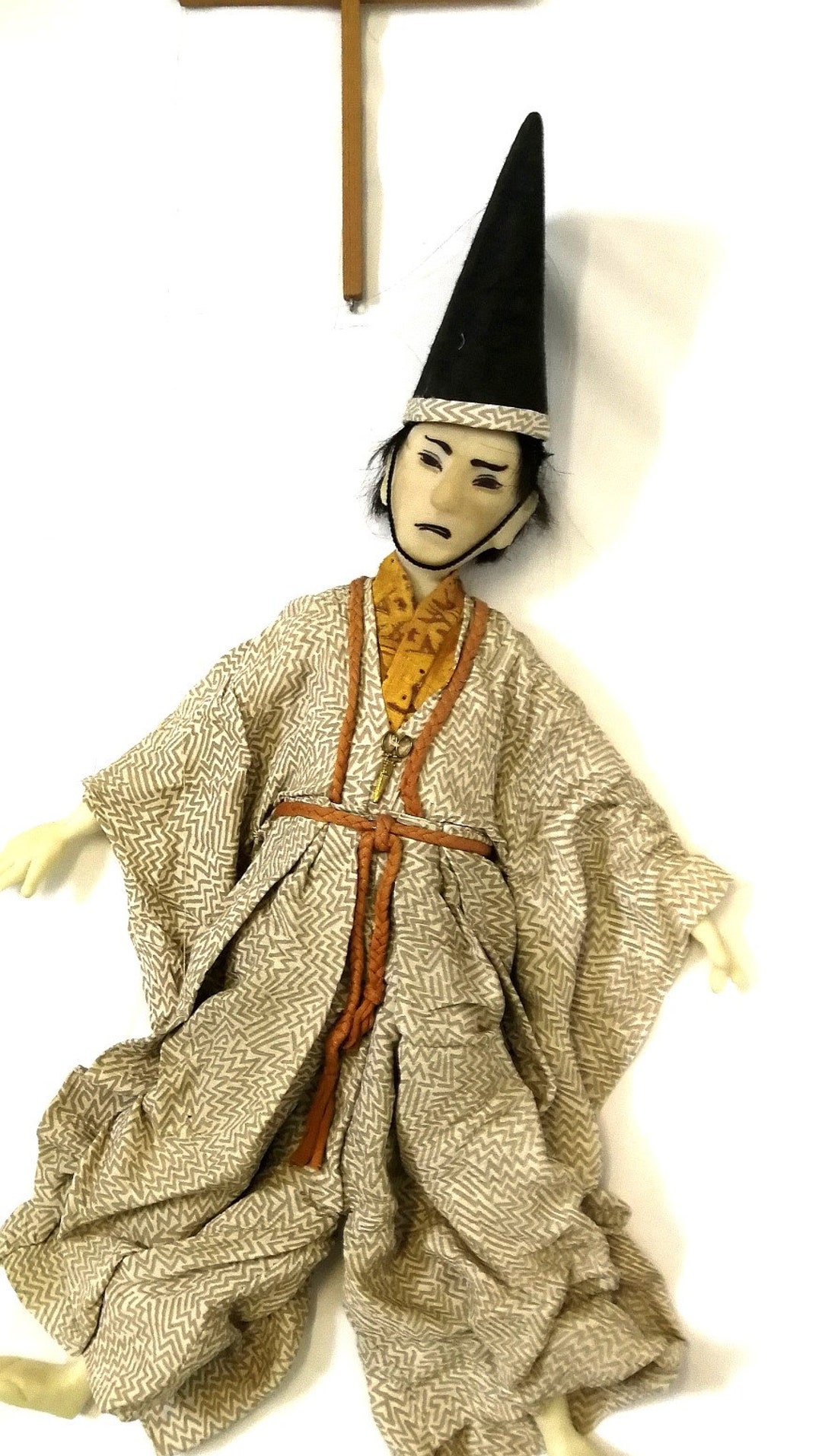 Vintage Japan Marionette Scholar Man Ca. 60 Cm Handmade Unique Hard Wax ...