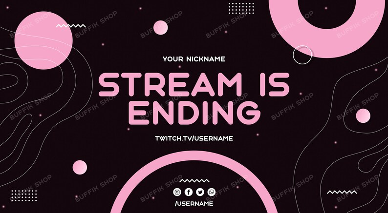 5x Cute Twitch Overlays for Stream Aesthetic Screen Offline,starting ...