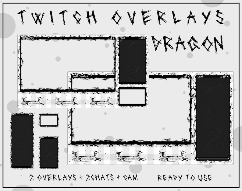 Animated Stream Package, Dragon Twitch Overlay. Smoke Twitch Overlay ...