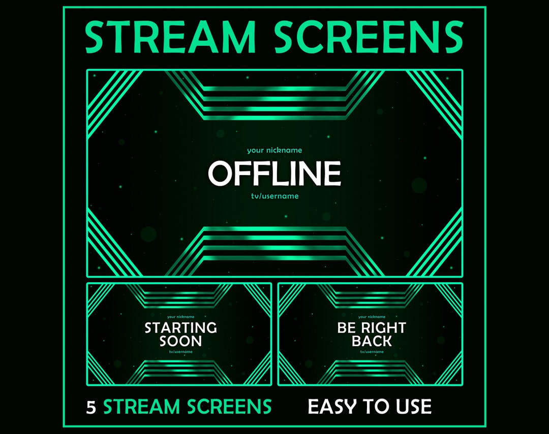 5x Modern Stream Screens for Twitch - Etsy