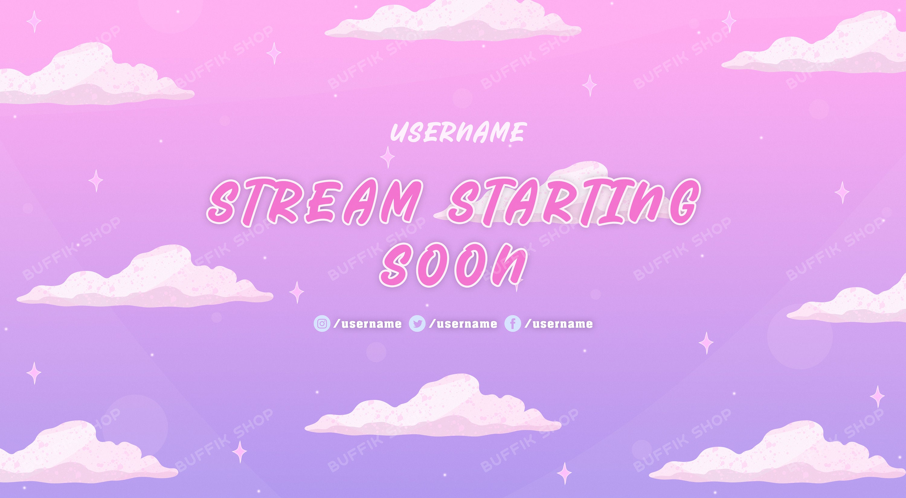 5x Cute Twitch Overlays for Stream Aesthetic Red - Offline,starting ...