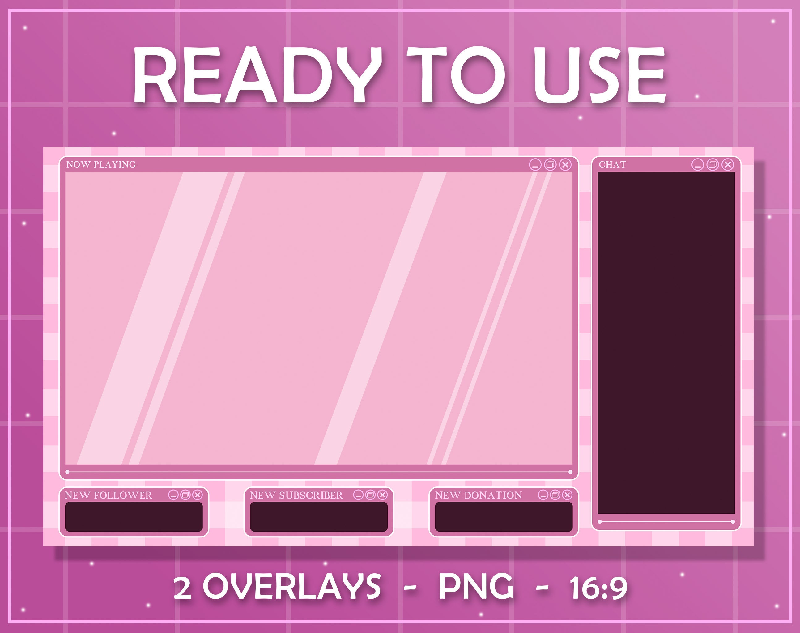 Twitch Aesthetic Overlays for Stream. Cute Overlay for Stream. Twitch ...