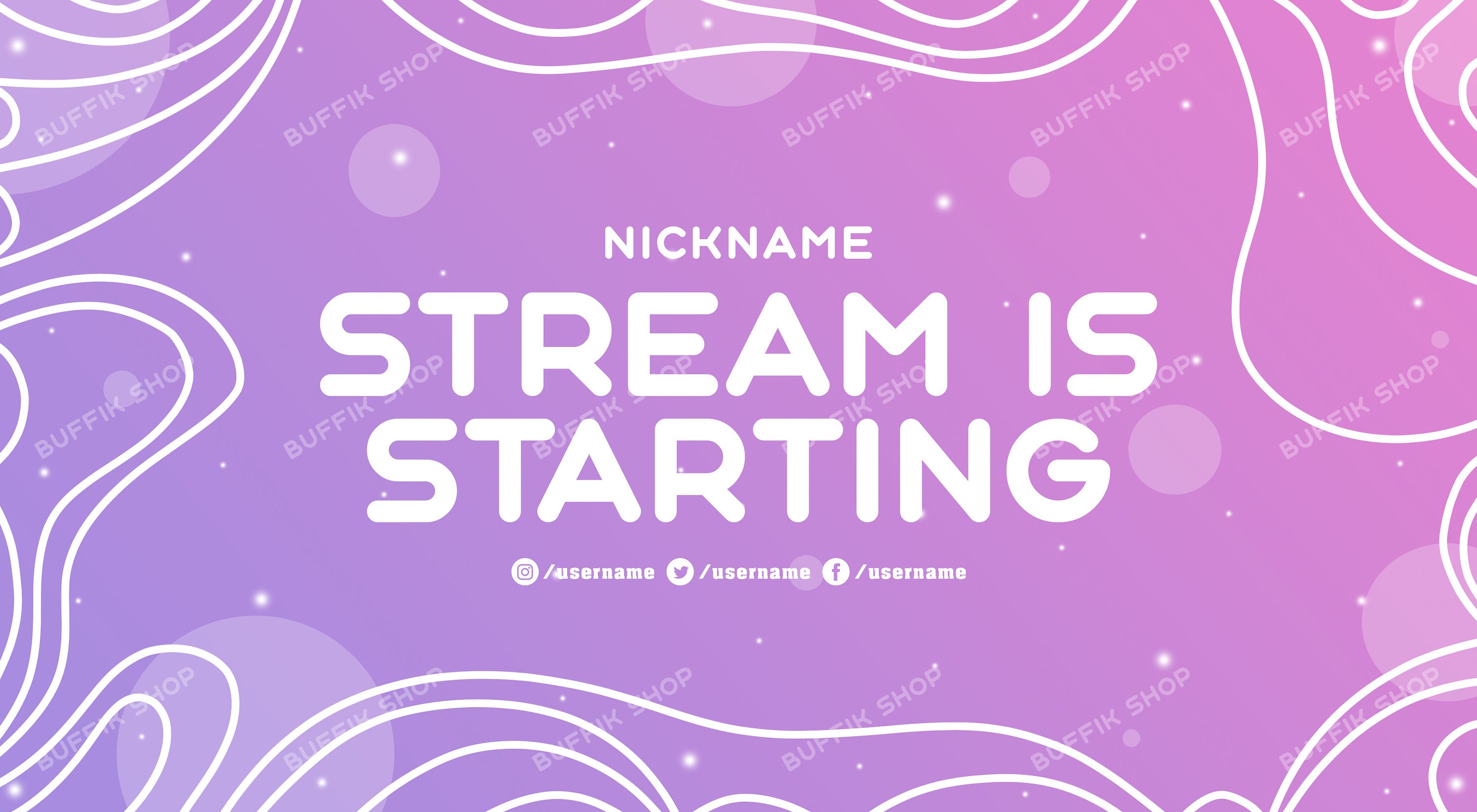 5x Cute Twitch Overlays for Stream Aesthetic Offline,starting,ending ...